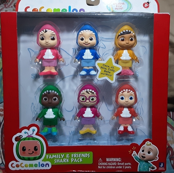 Toys | Cocomelon Family And Friends Shark Pack | Poshmark
